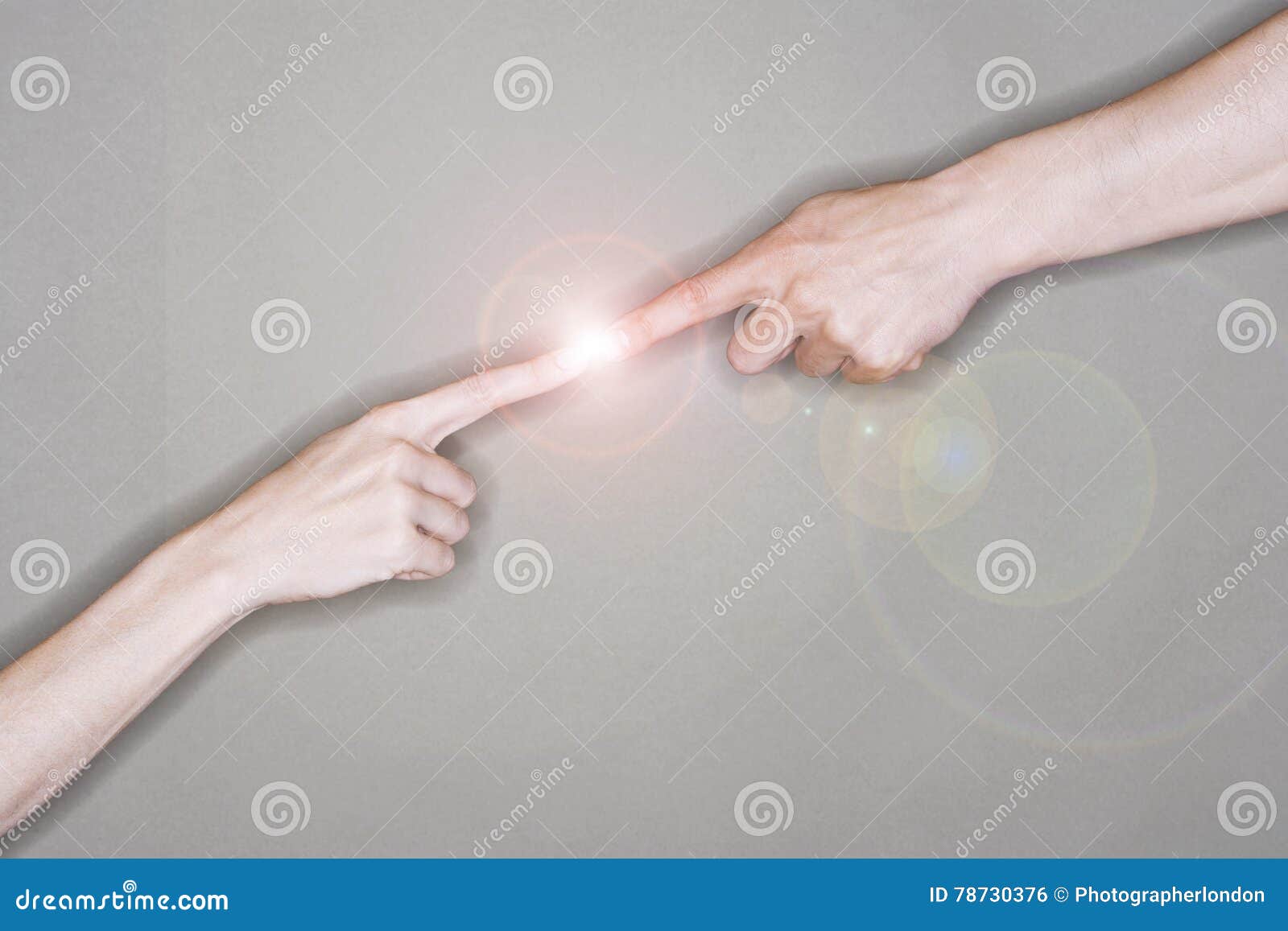 Finger Touching Electricity Stock Photo - Image of space, electric ...
