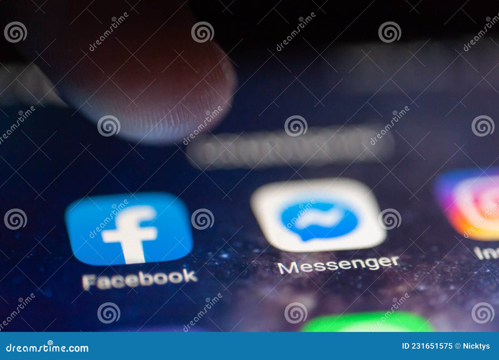 Facebook Ads Application Icon On Apple IMac Screen Close-up. Facebook ...