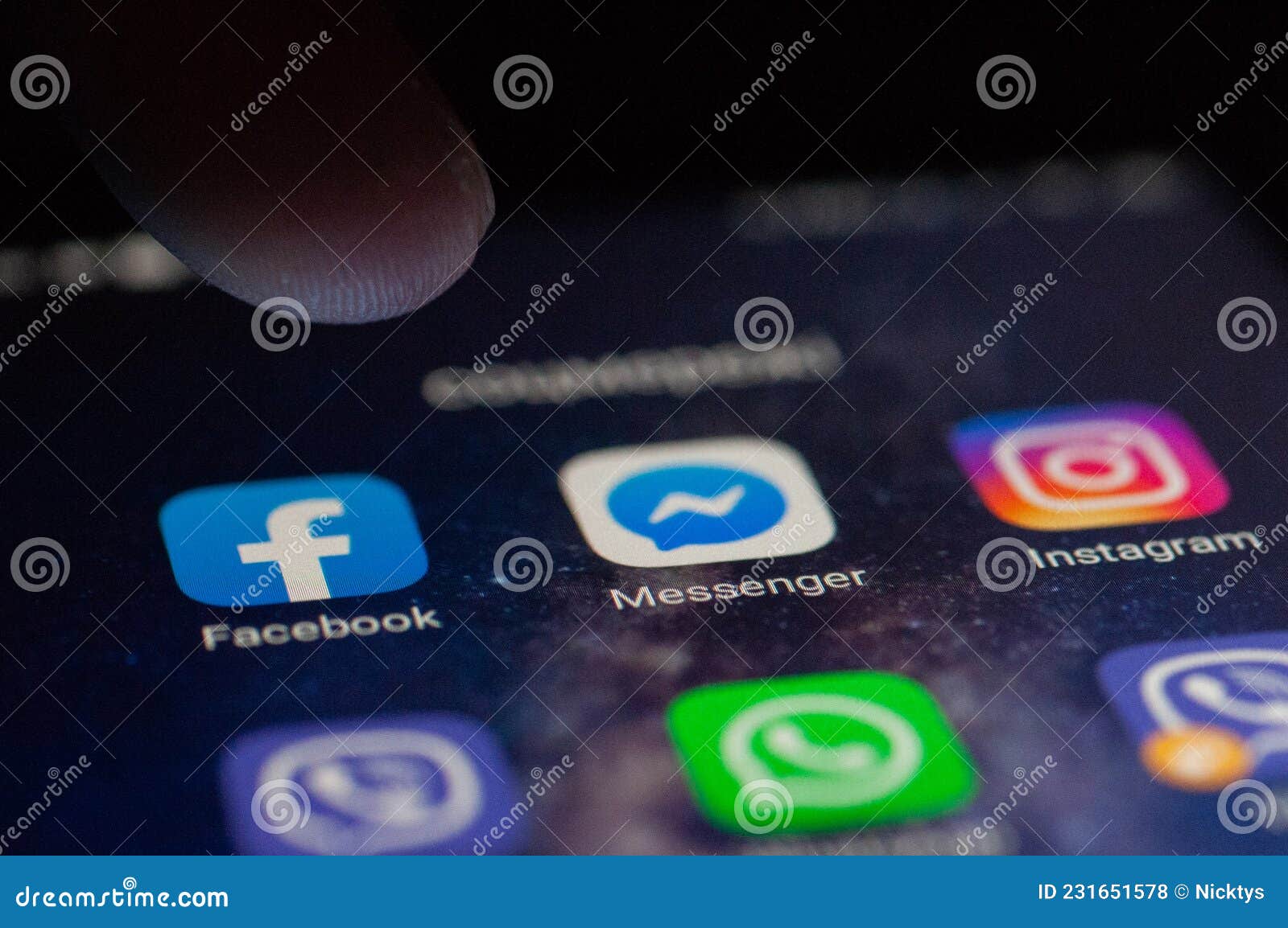 Facebook Ads Application Icon On Apple IMac Screen Close-up. Facebook ...