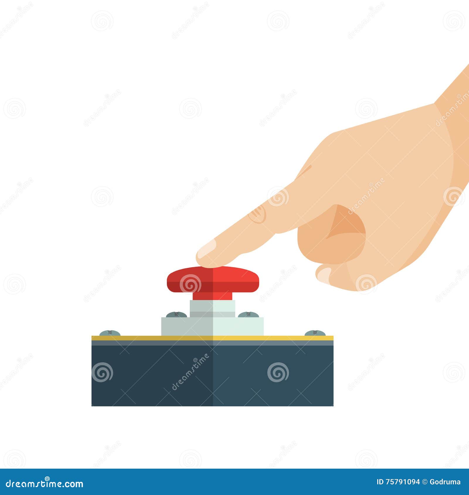 Alert Button Shows Warn Caution Or Raise Alarm Royalty-Free Stock ...