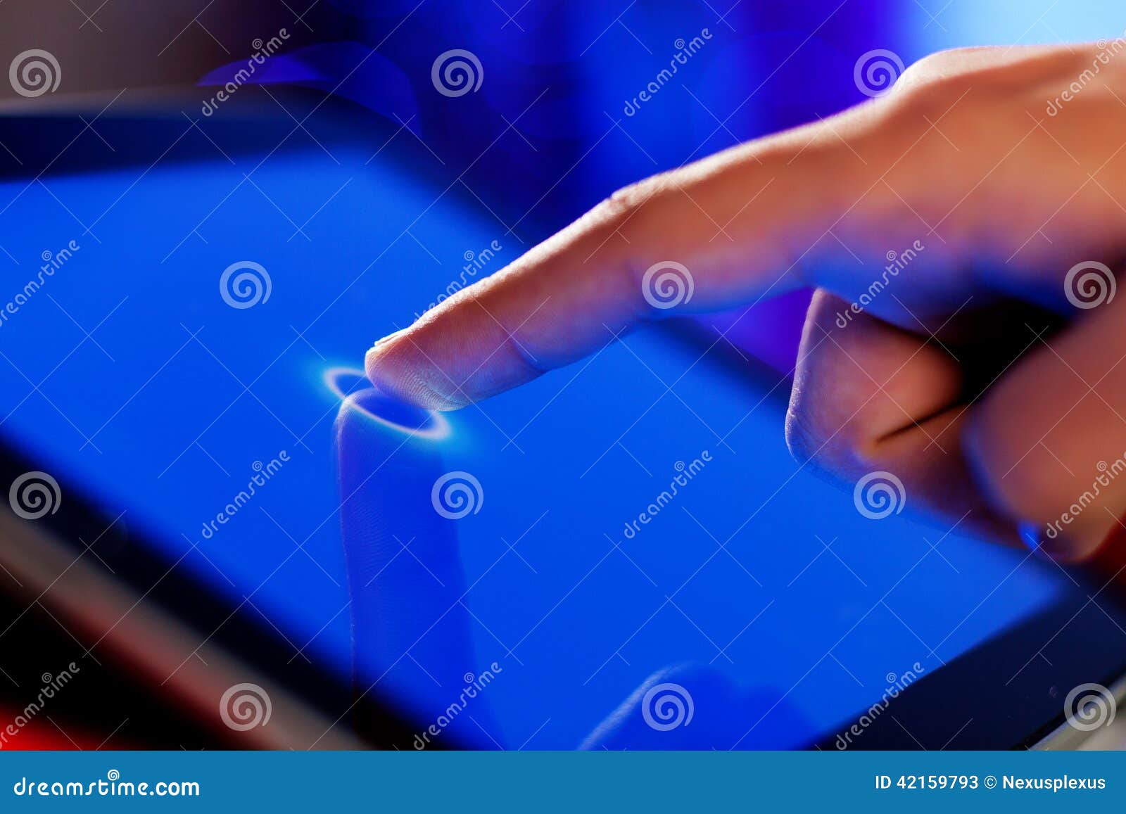 Finger touching screen stock image. Image of gesture - 42159793