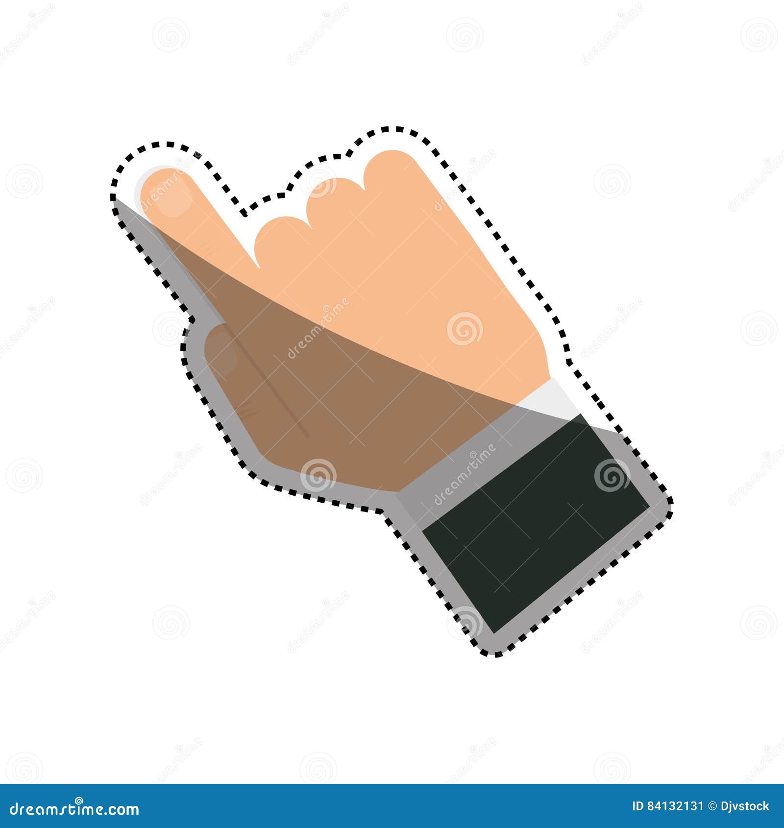 Finger touching something stock illustration. Illustration of colorful ...
