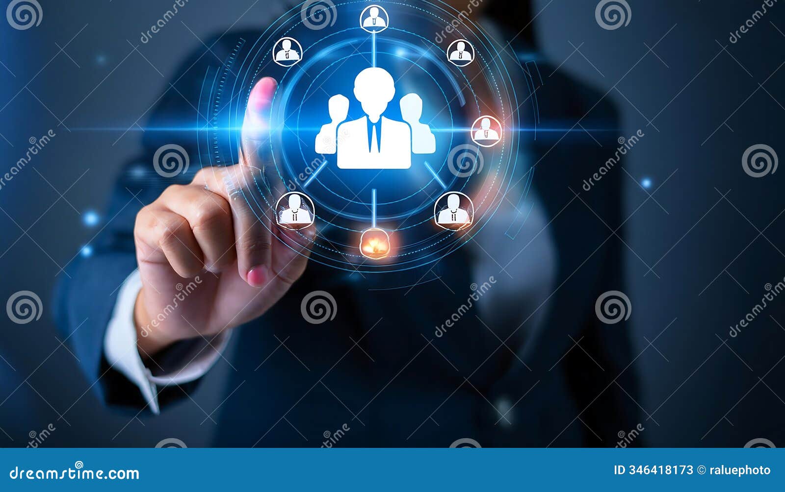 Finger Touching Transparent Screen with Digital Interface. Interface ...