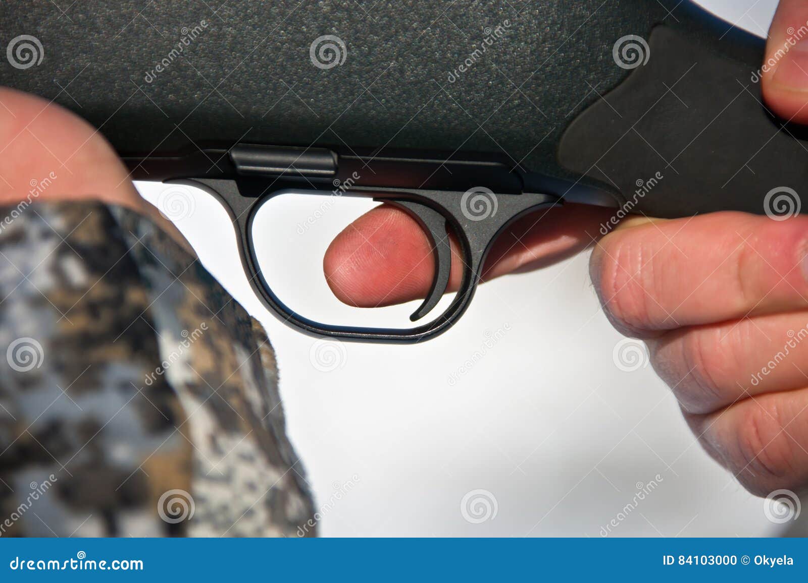 Finger on the Trigger. the Index Finger on the Trigger Stock Photo ...