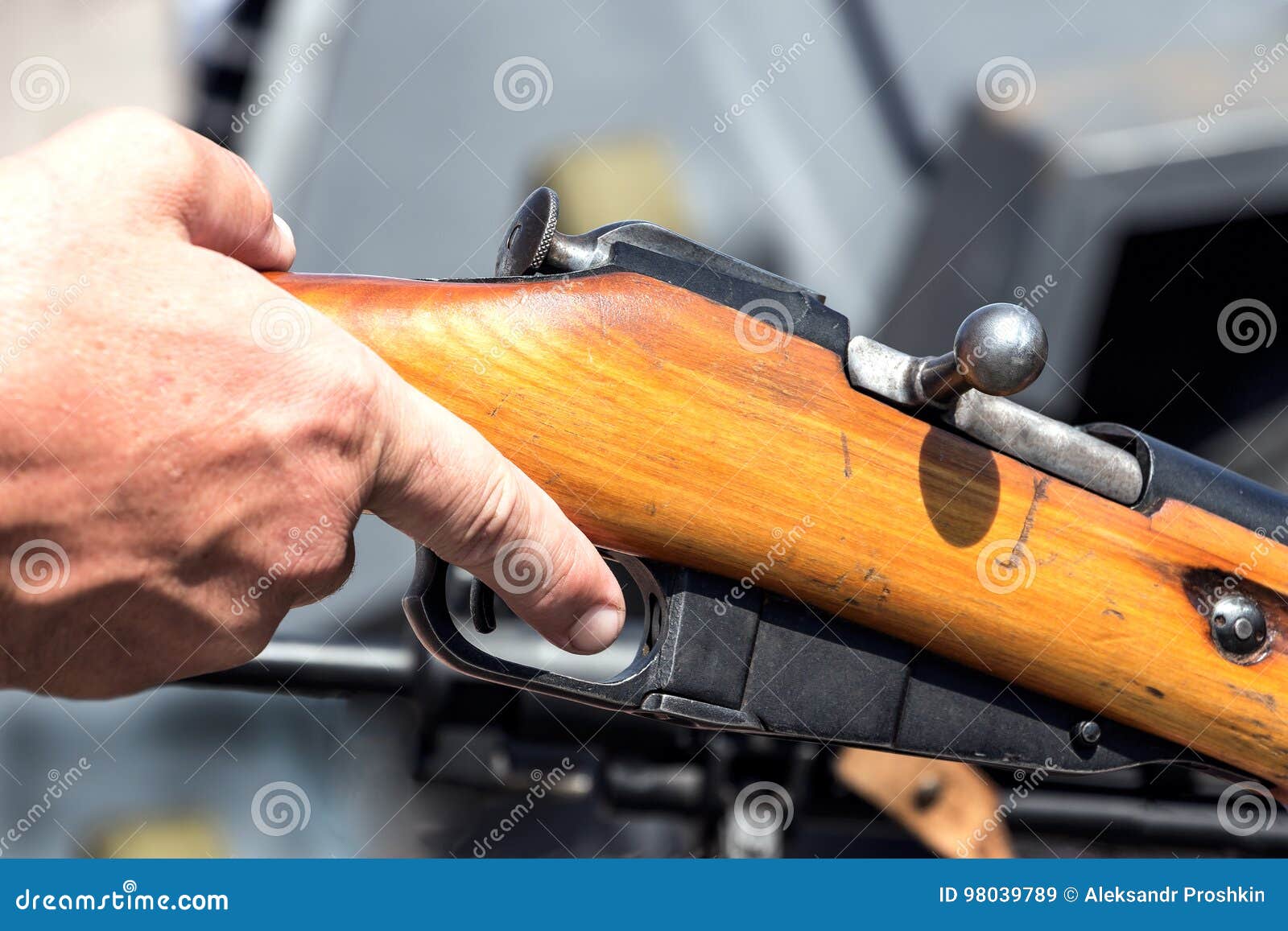 Finger on the trigger stock image. Image of metal, power - 98039789