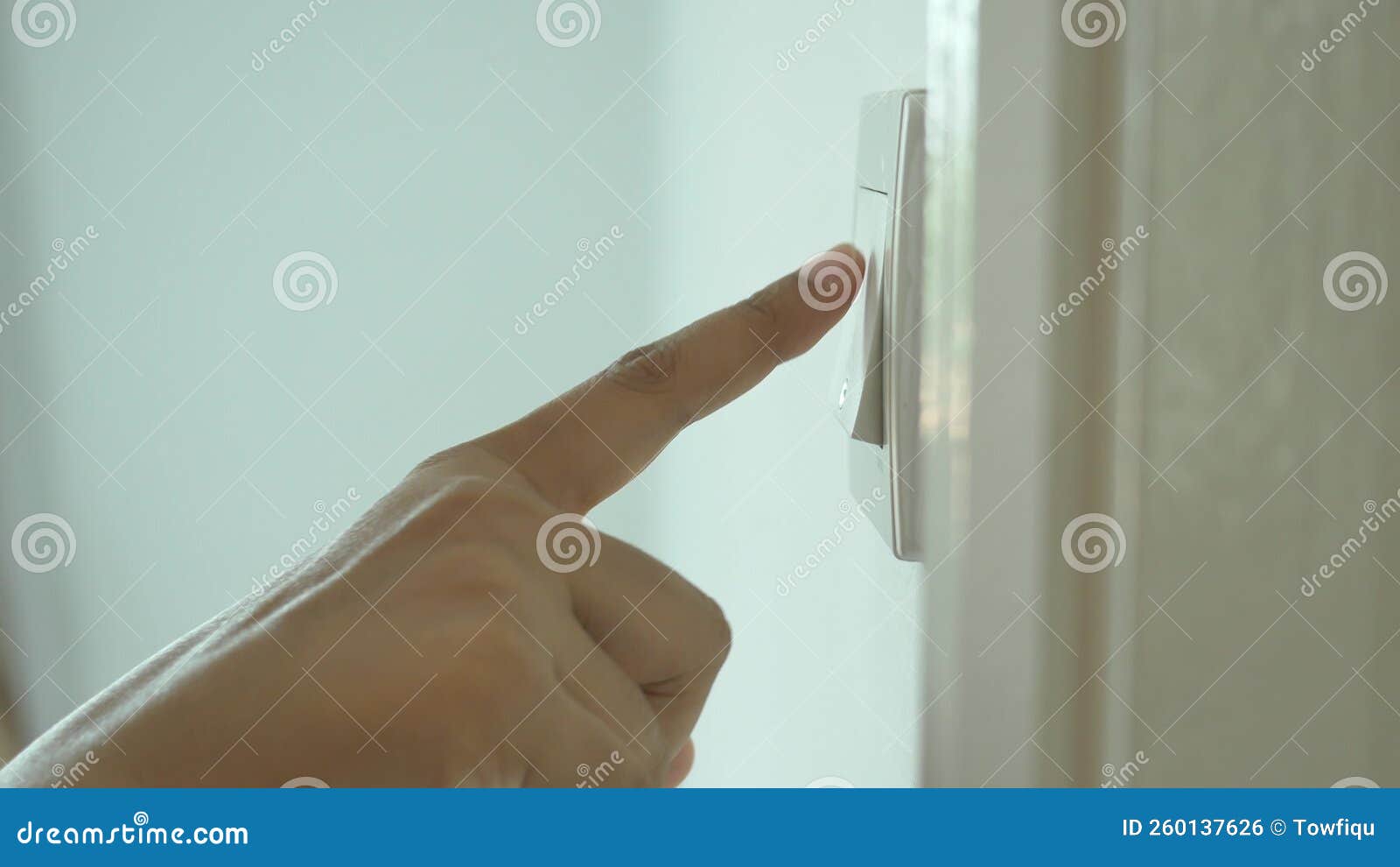 A Finger Turning on Lighting Switch . Stock Footage - Video of push ...