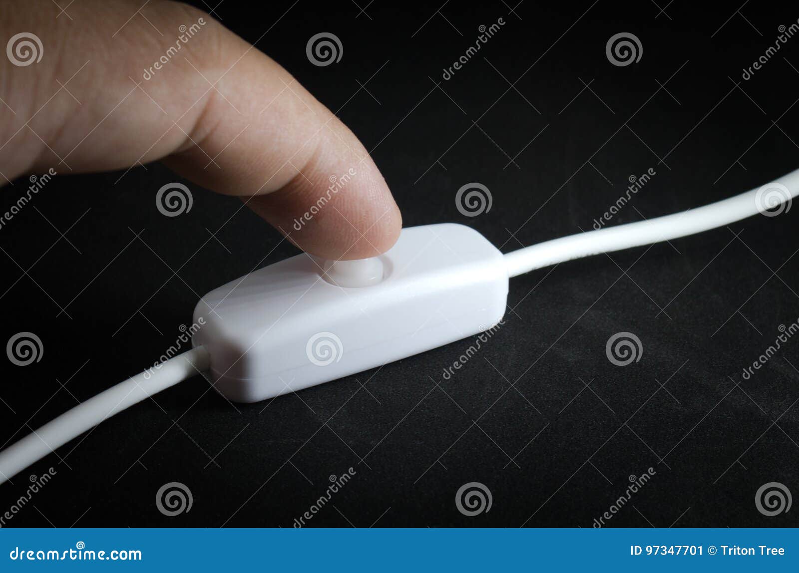 Finger Turning on / Off the Switch of Light Stock Image - Image of ...