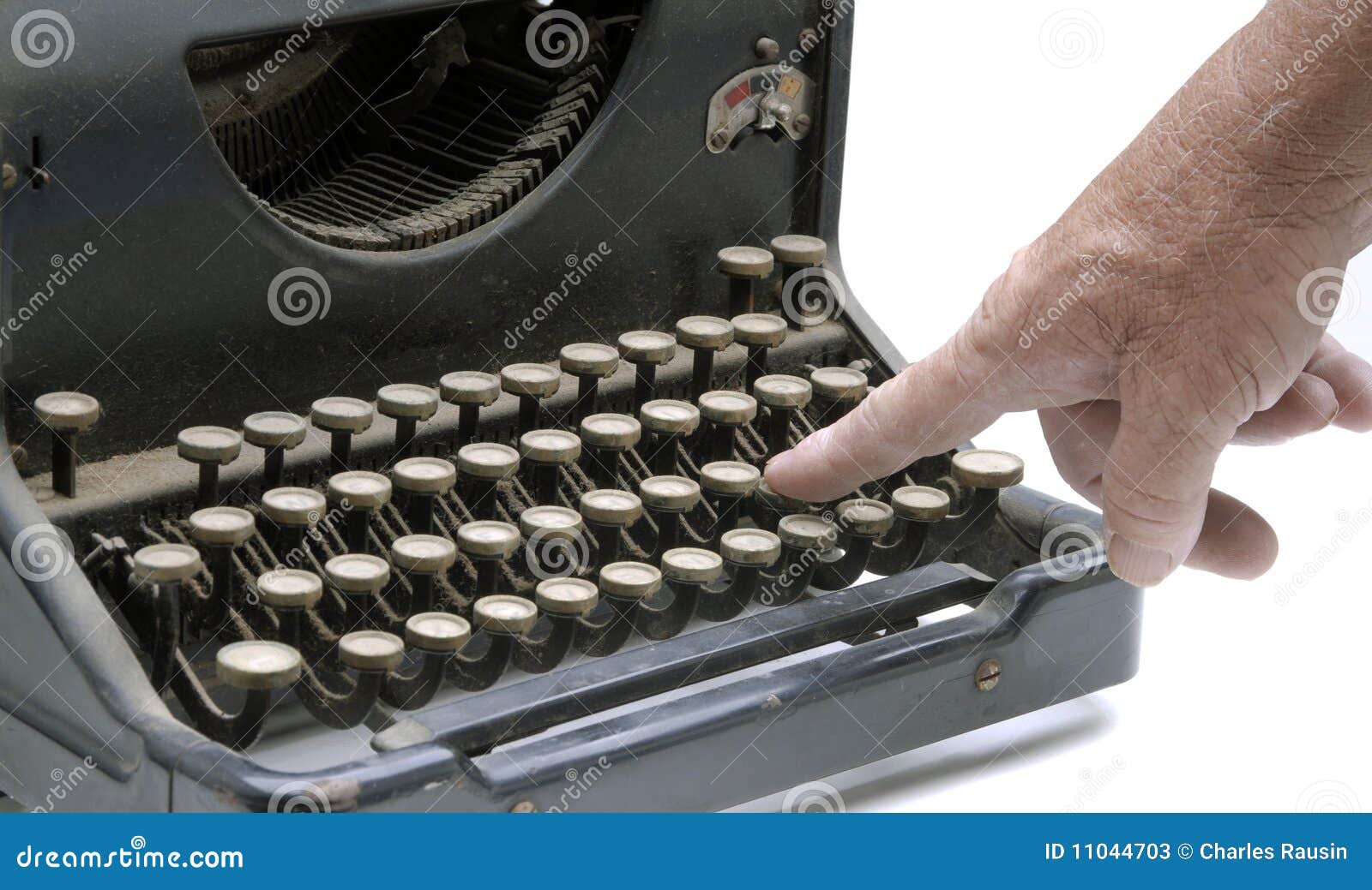 Finger on a Type Writer Key Stock Image - Image of keyboard, enter ...