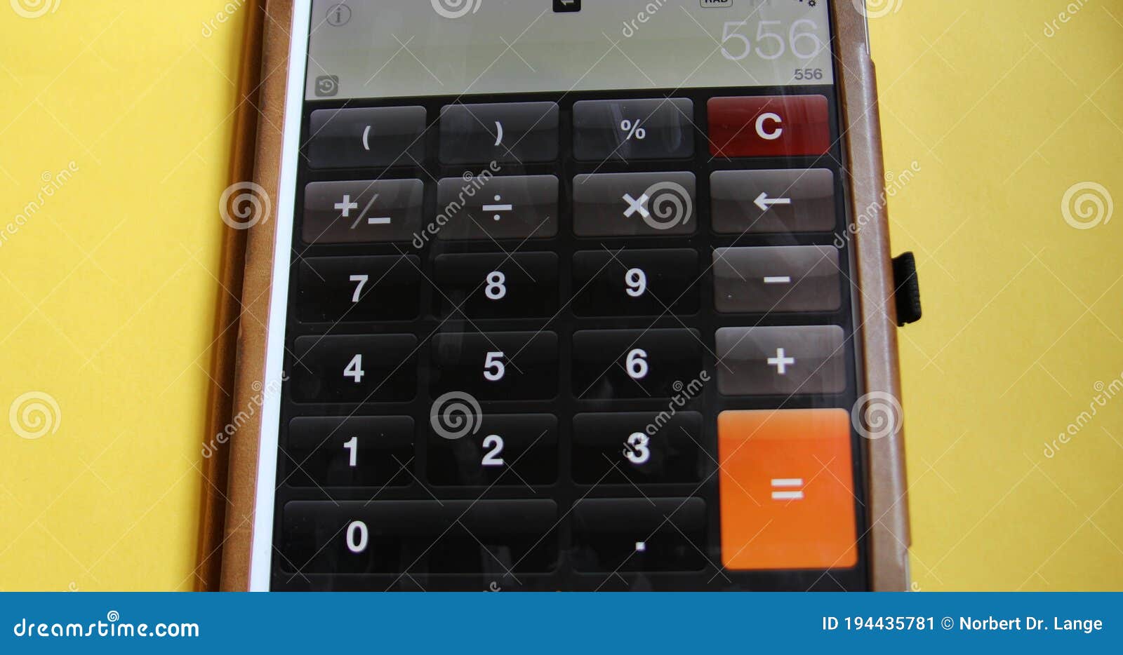 Finger Types Numbers on Calculator Stock Image - Image of commerce ...