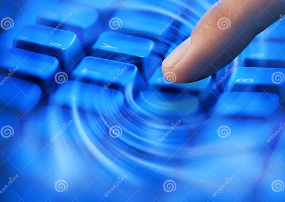 Finger Typing Computer Keyboard Stock Image - Image of abstract, close ...