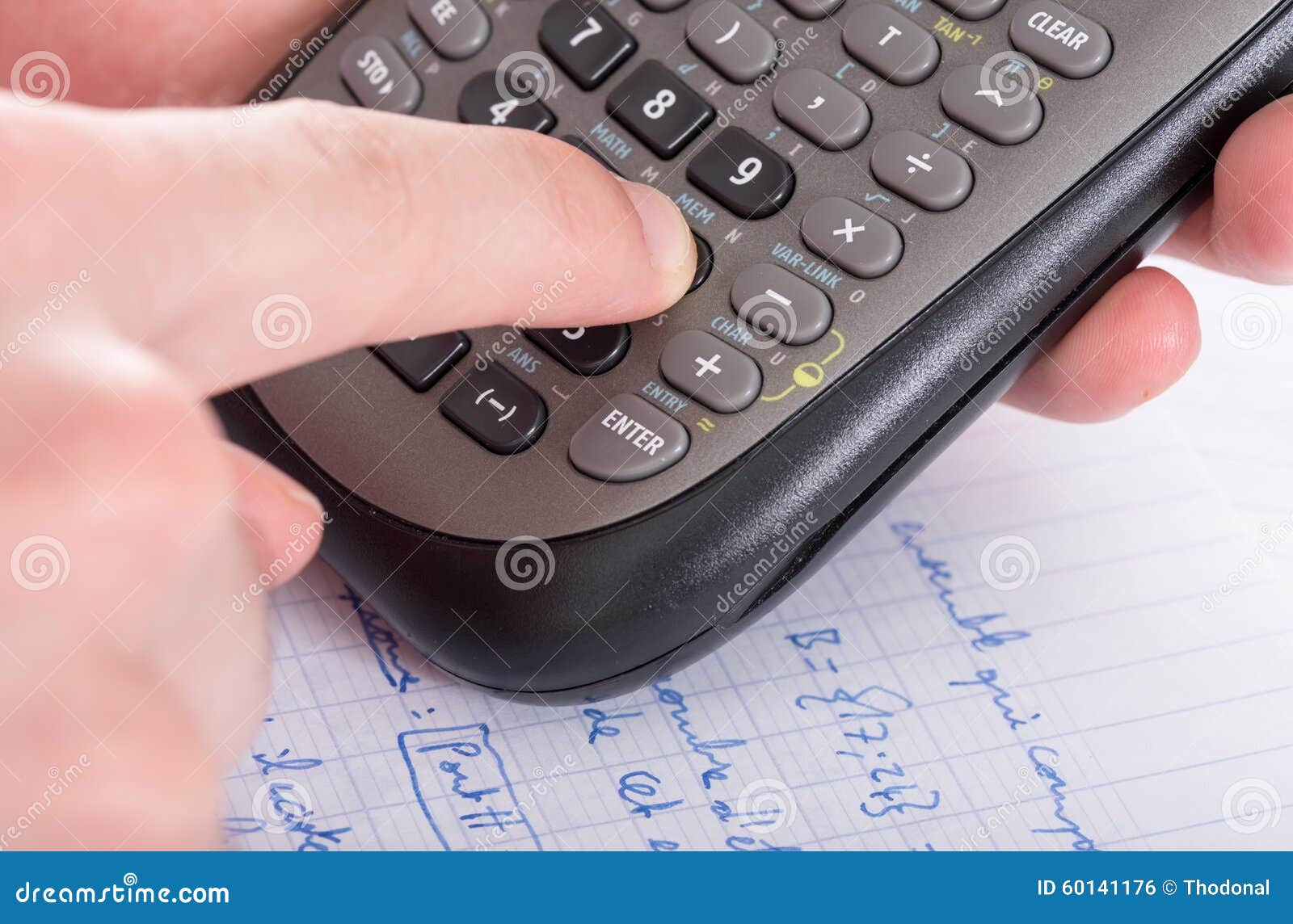 Finger Typing on a Scientific Calculator Stock Photo - Image of ...