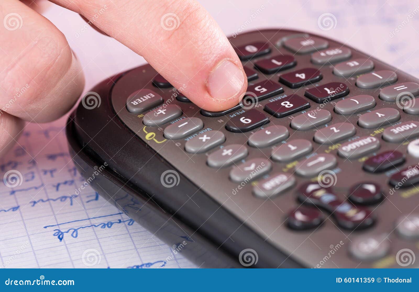Finger Typing on a Scientific Calculator Stock Image - Image of math ...