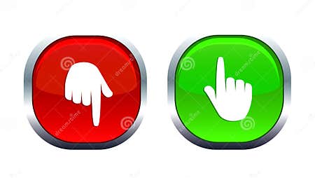 Finger up and down stock illustration. Illustration of finger - 24430632