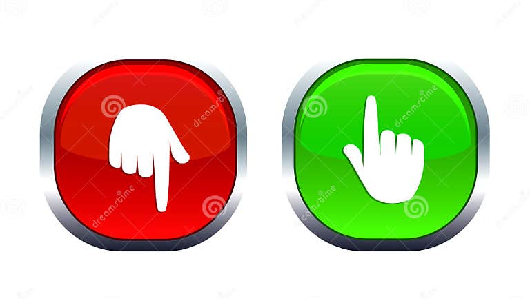 Finger up and down stock illustration. Illustration of finger - 24430632