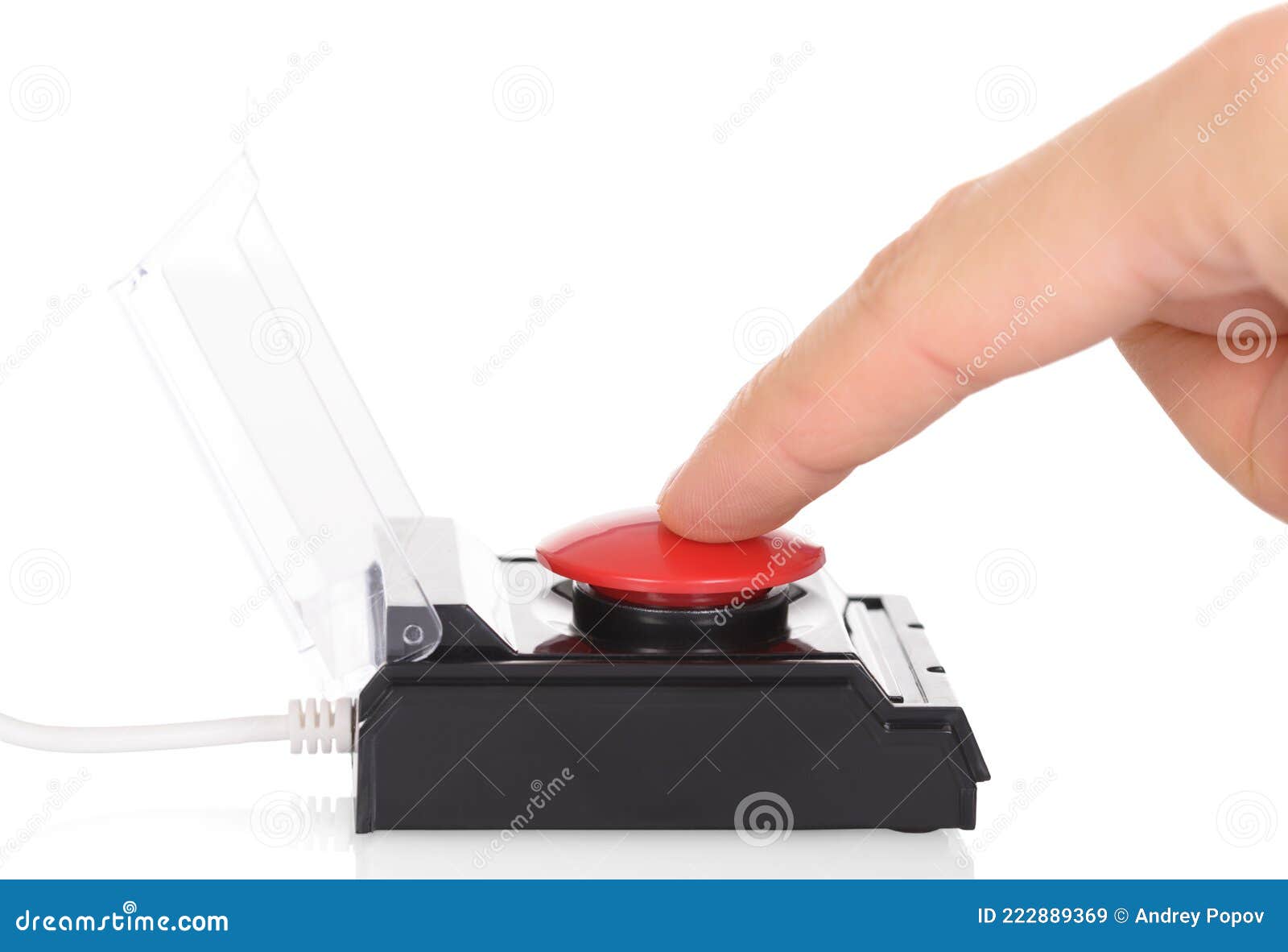 Finger Using Red Button stock image. Image of push, press - 222889369