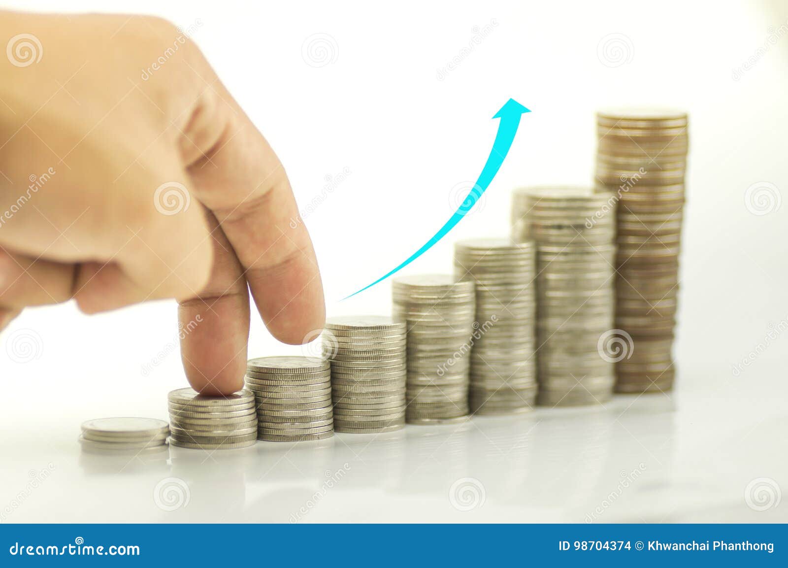 Finger Walk Step Step Coins Stock Photos - Free & Royalty-Free Stock ...
