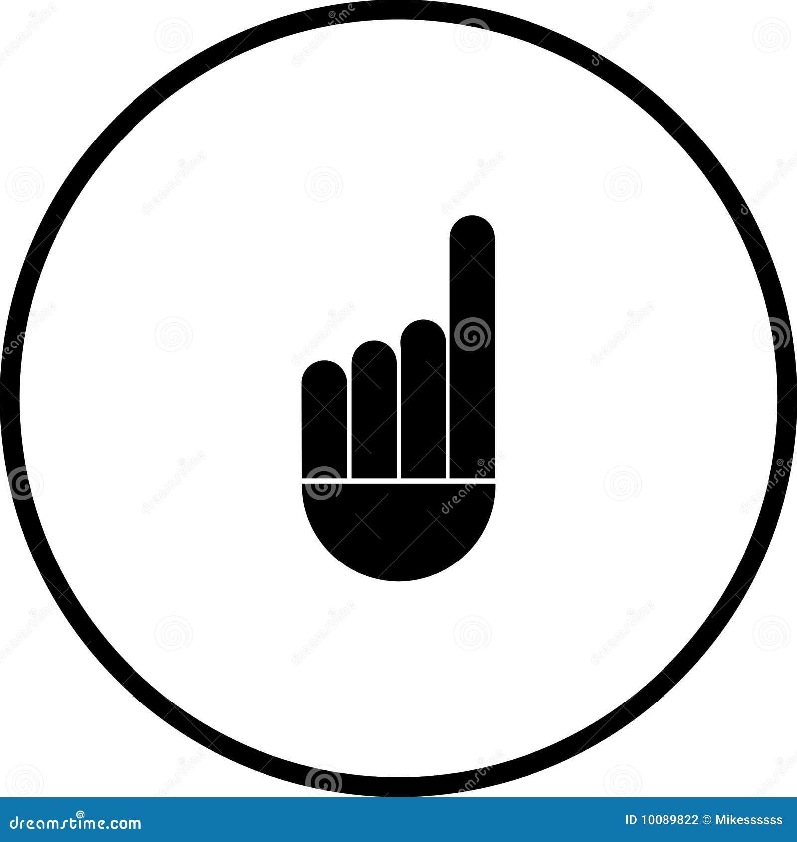 Fingerhand Som Pekar Symbol Upp Vektor Vektor Illustrationer ...