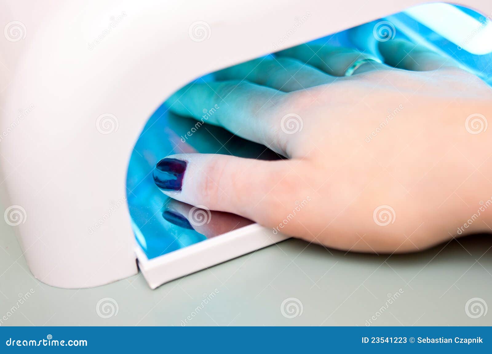 Fingernail Polishing Machine Stock Image - Image of hand, manicure ...