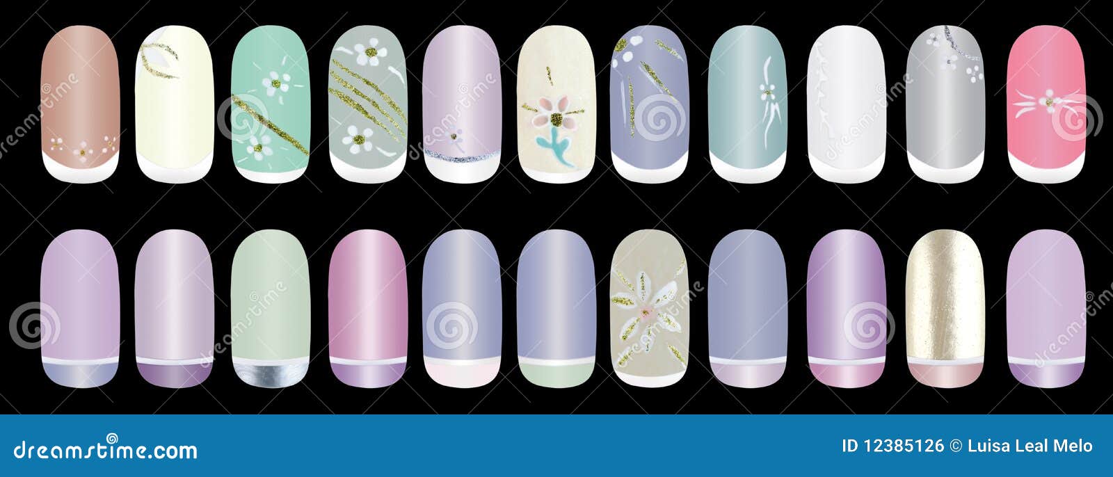 Fingernails stock illustration. Illustration of cosmetics - 12385126