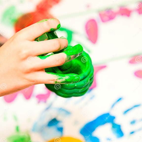 Fingerpaint stock image. Image of paintbrush, artist - 16372653