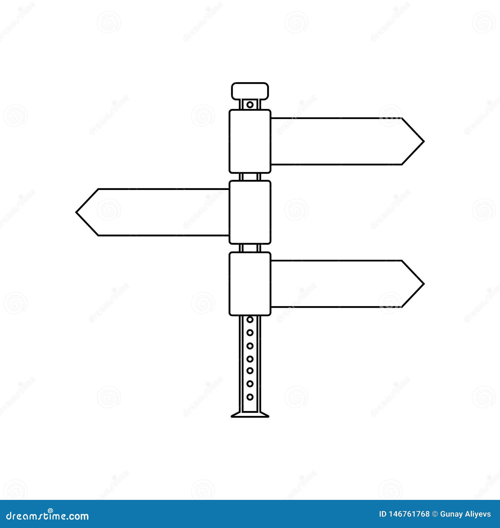 Fingerpost Colored Icon. Simple Color Vector Of Road Signs And ...