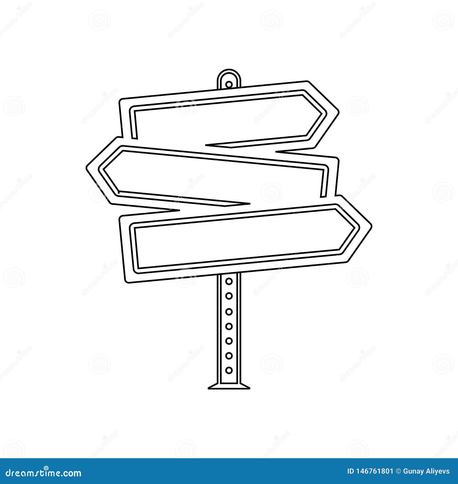 Fingerpost Colored Icon. Simple Color Vector Of Road Signs And ...