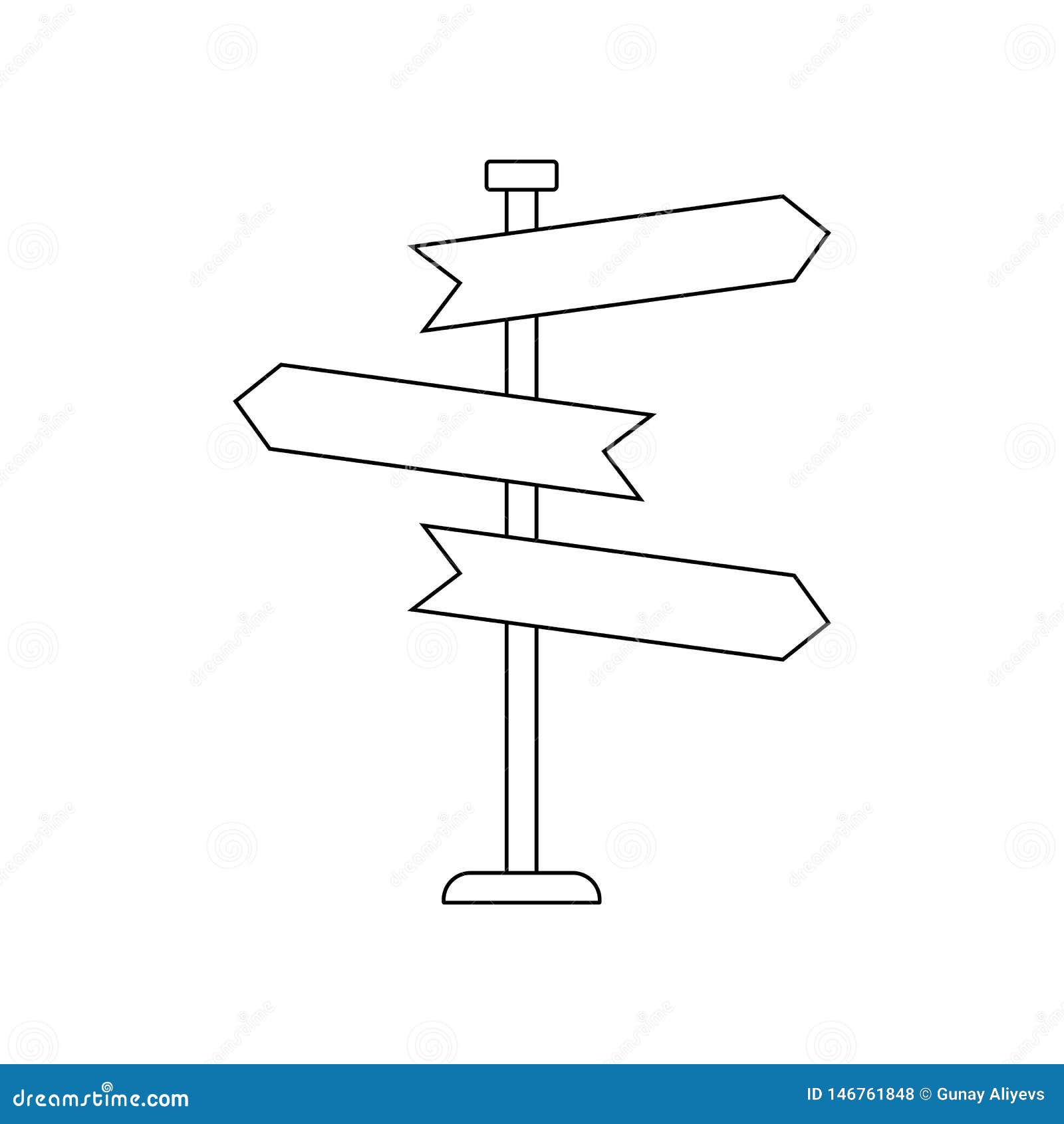 Fingerpost Colored Icon. Simple Color Vector Of Road Signs And ...