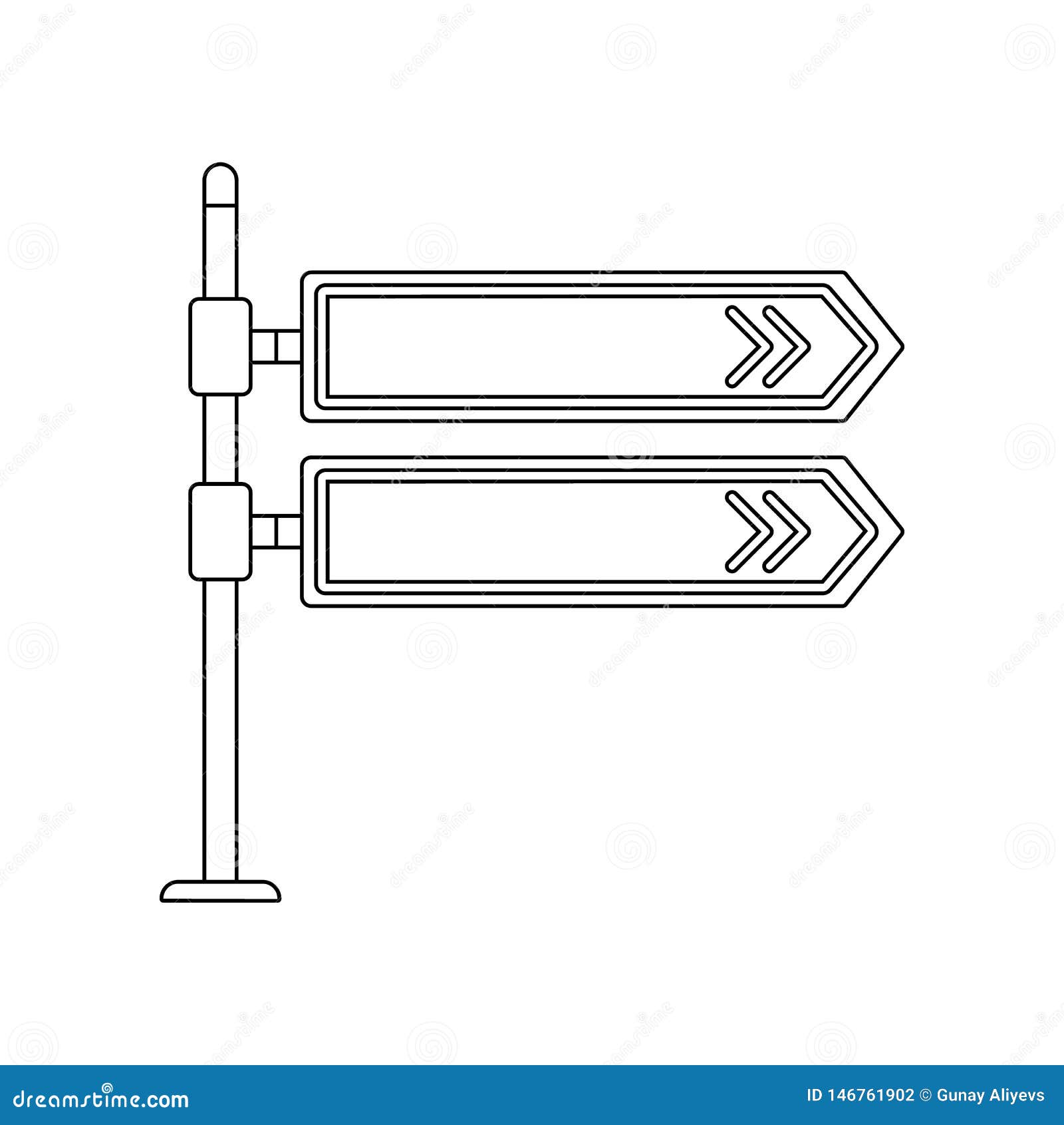 Fingerpost Colored Icon. Simple Color Vector Of Road Signs And ...