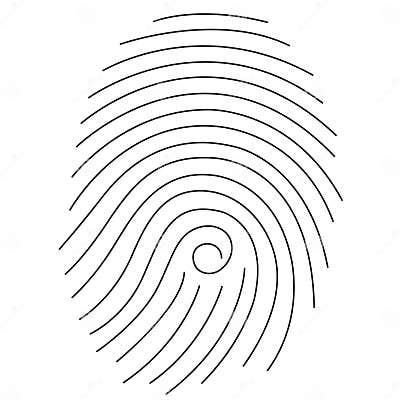 Fingerprint stock vector. Illustration of curves, line - 24785951