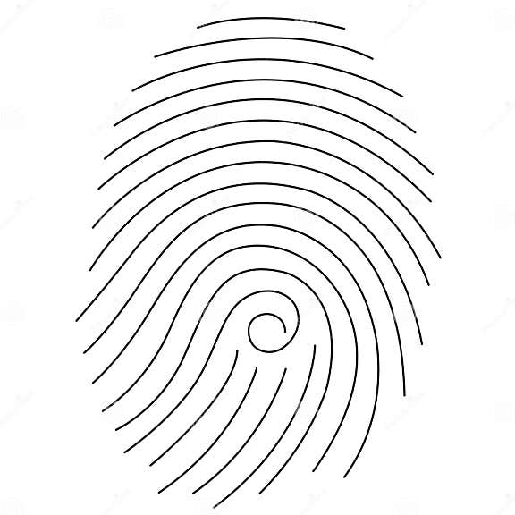 Fingerprint stock vector. Illustration of curves, line - 24785951