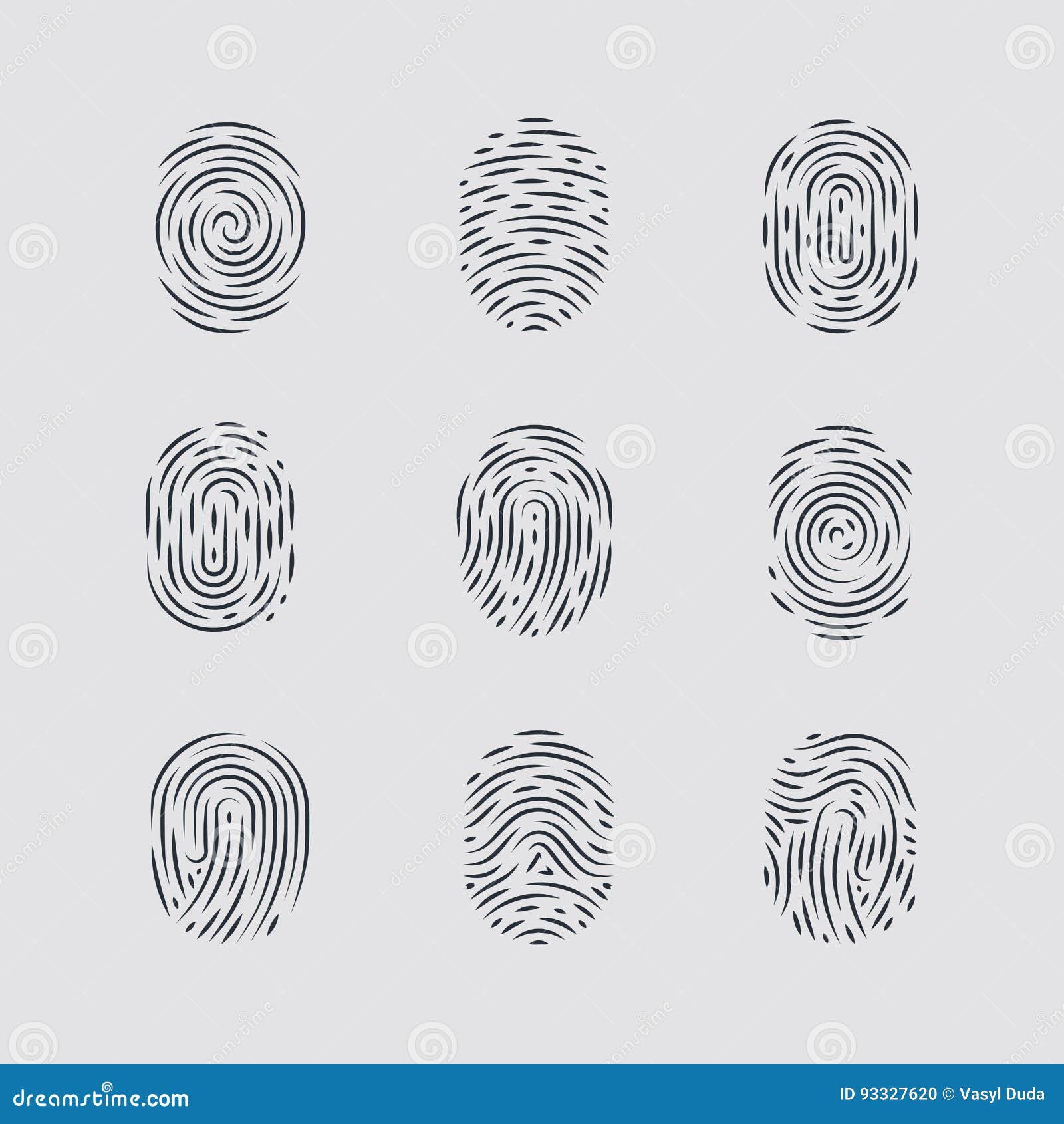 Fingerprint stock vector. Illustration of pattern, finger - 93327620