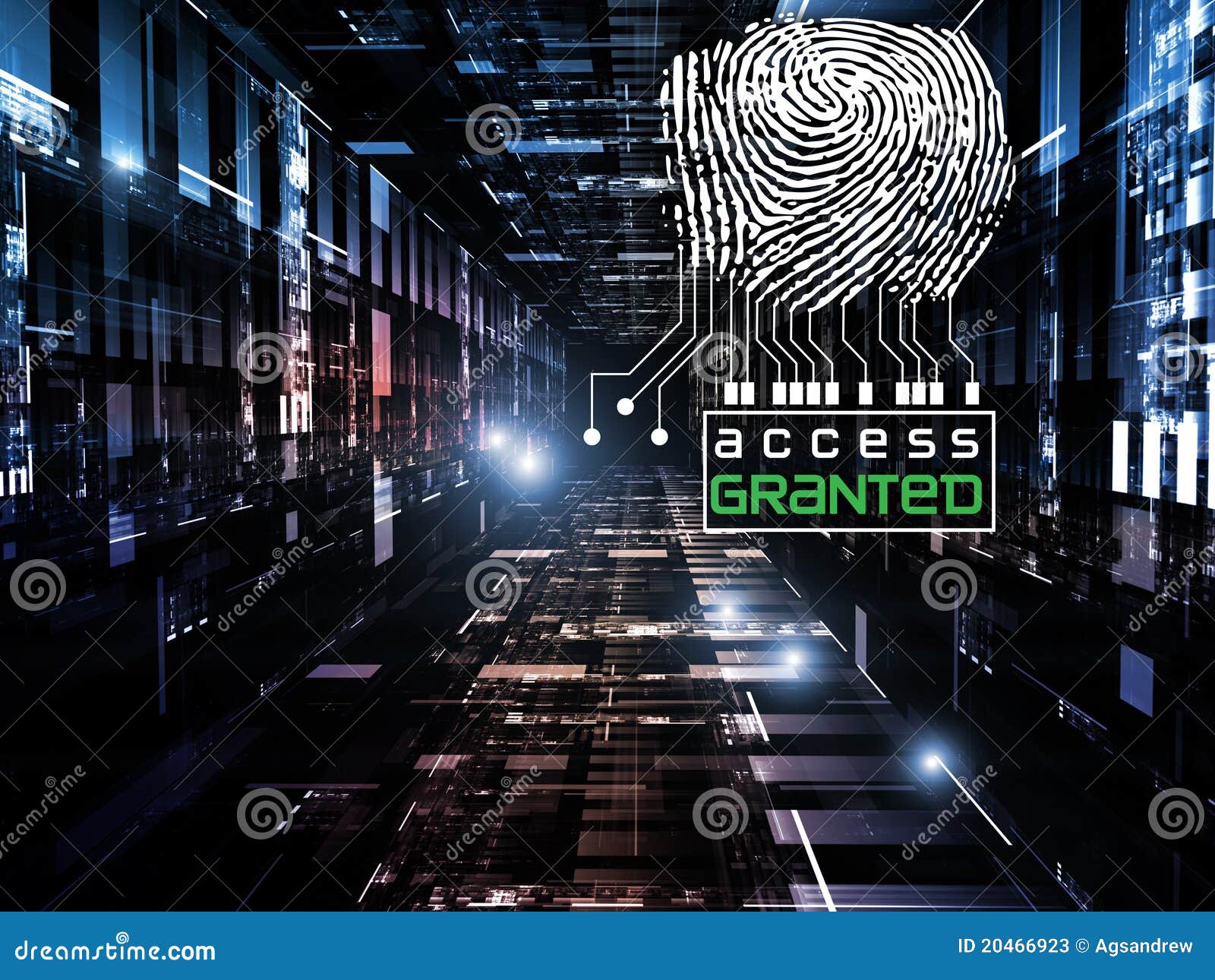 Fingerprint Access stock illustration. Illustration of connection ...