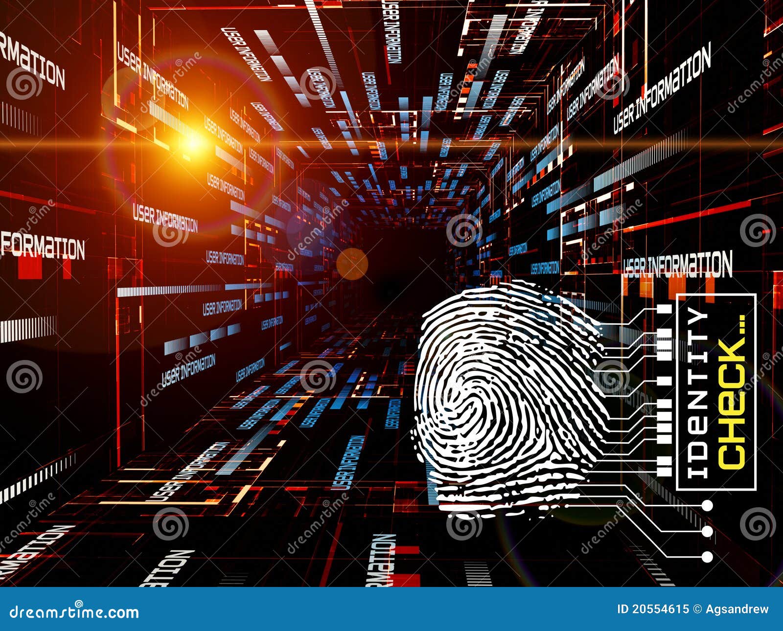 Fingerprint Access stock illustration. Illustration of dynamic - 20554615