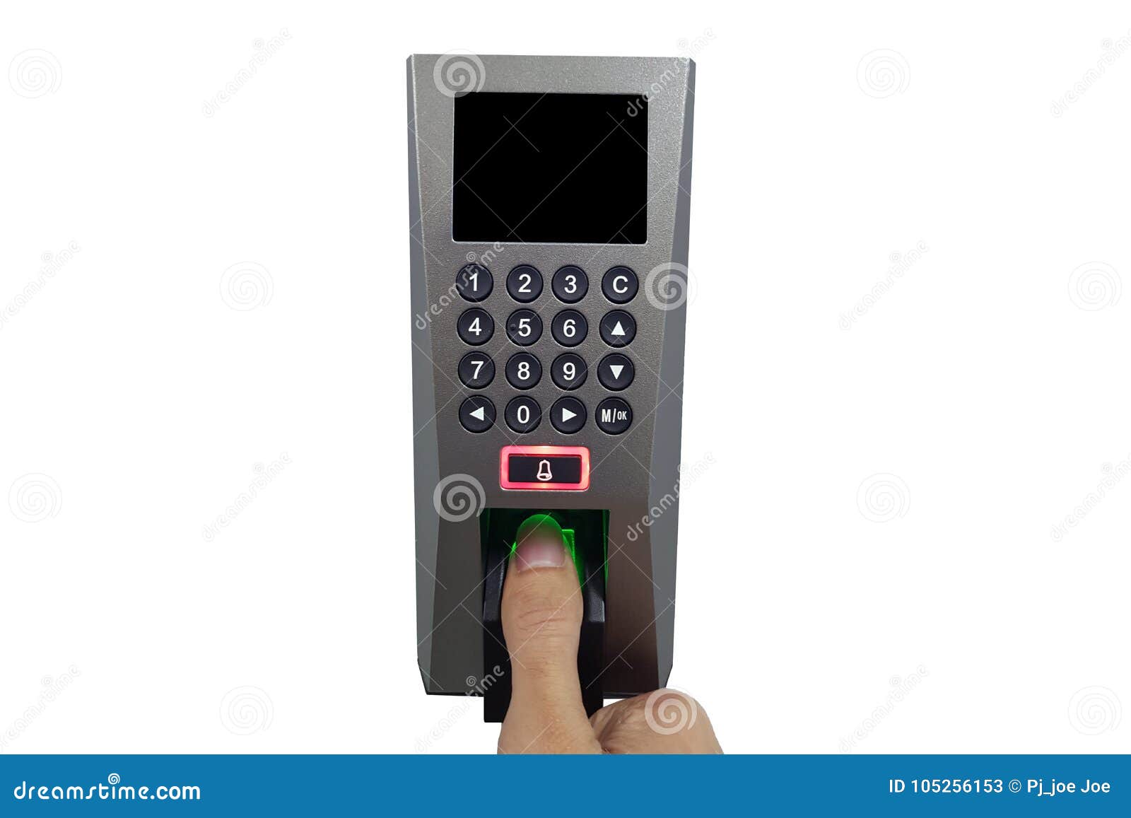Fingerprint and Access Control in a Office Building Stock Image - Image ...