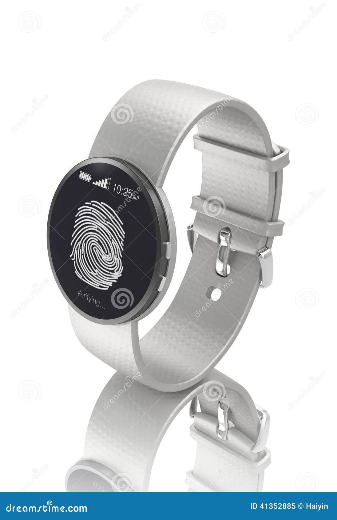 Fingerprint Authentication in Smartwatch Stock Illustration ...