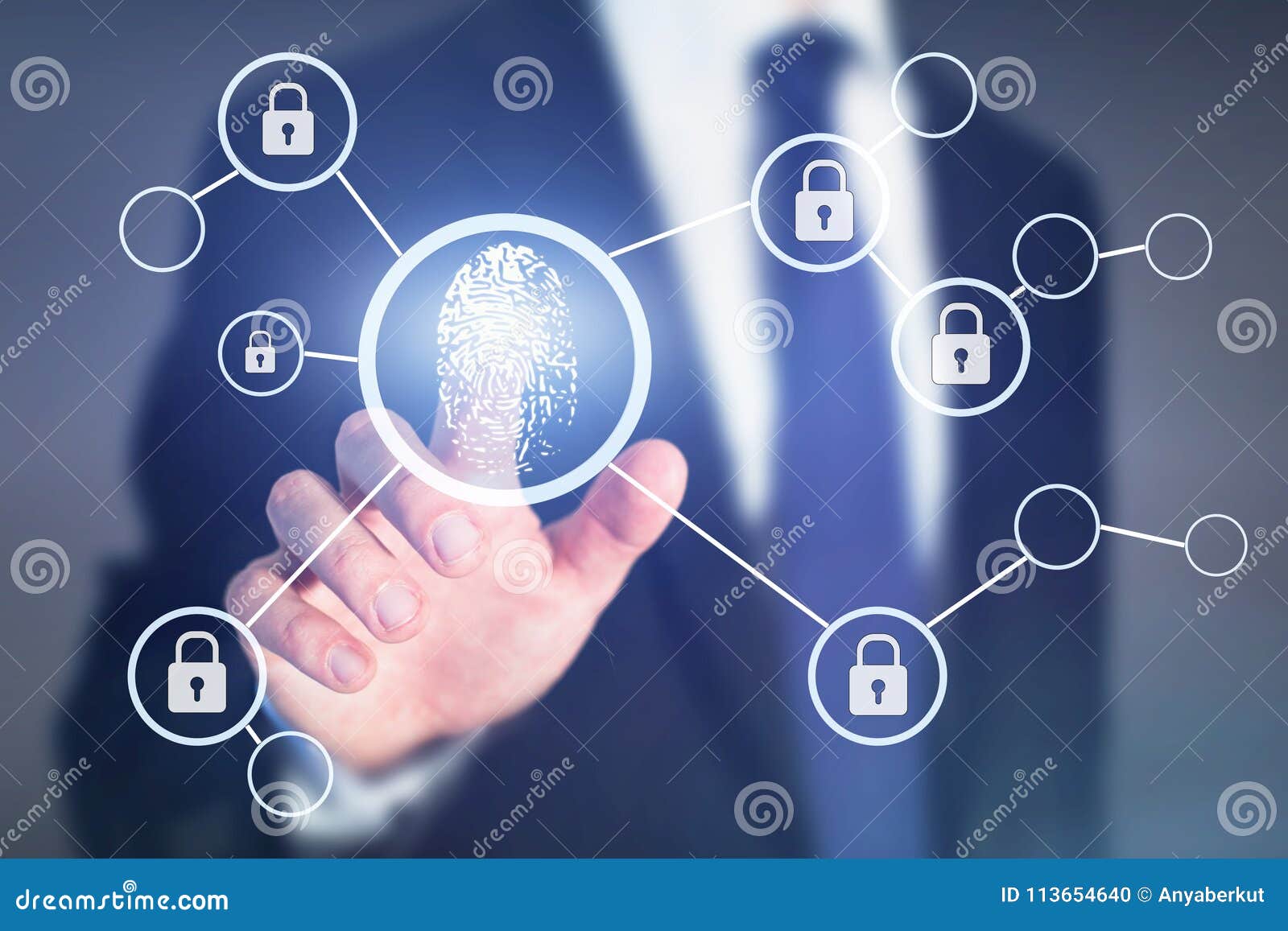 Fingerprint Authorization Access Concept Stock Photo - Image of ...