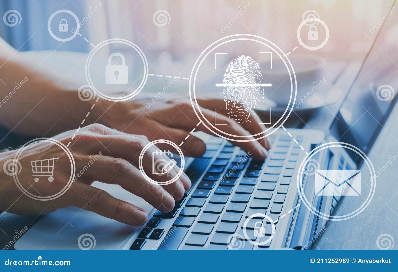 Fingerprint Authorization Access Concept, Personal Data Protection ...