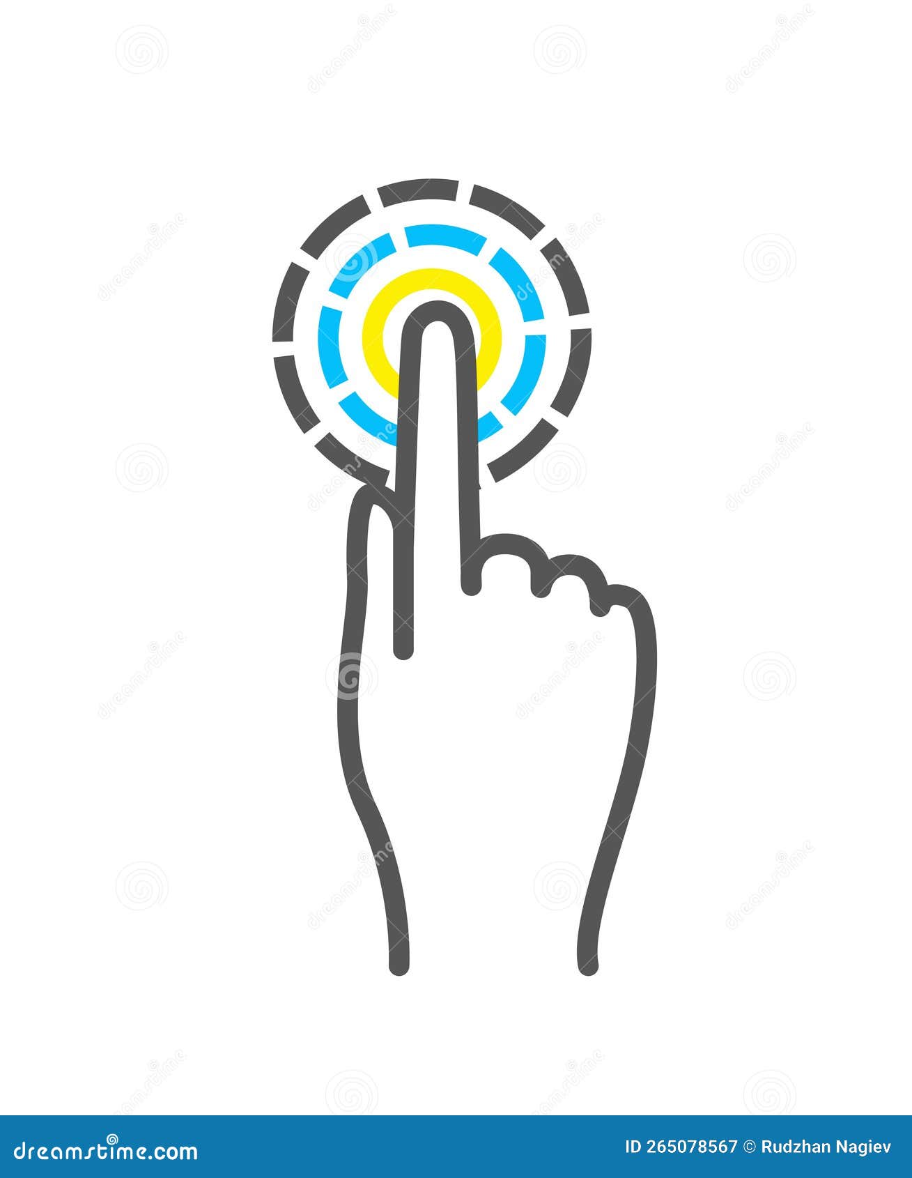 DNA Authorization Colorful Icon Cartoon Vector | CartoonDealer.com ...