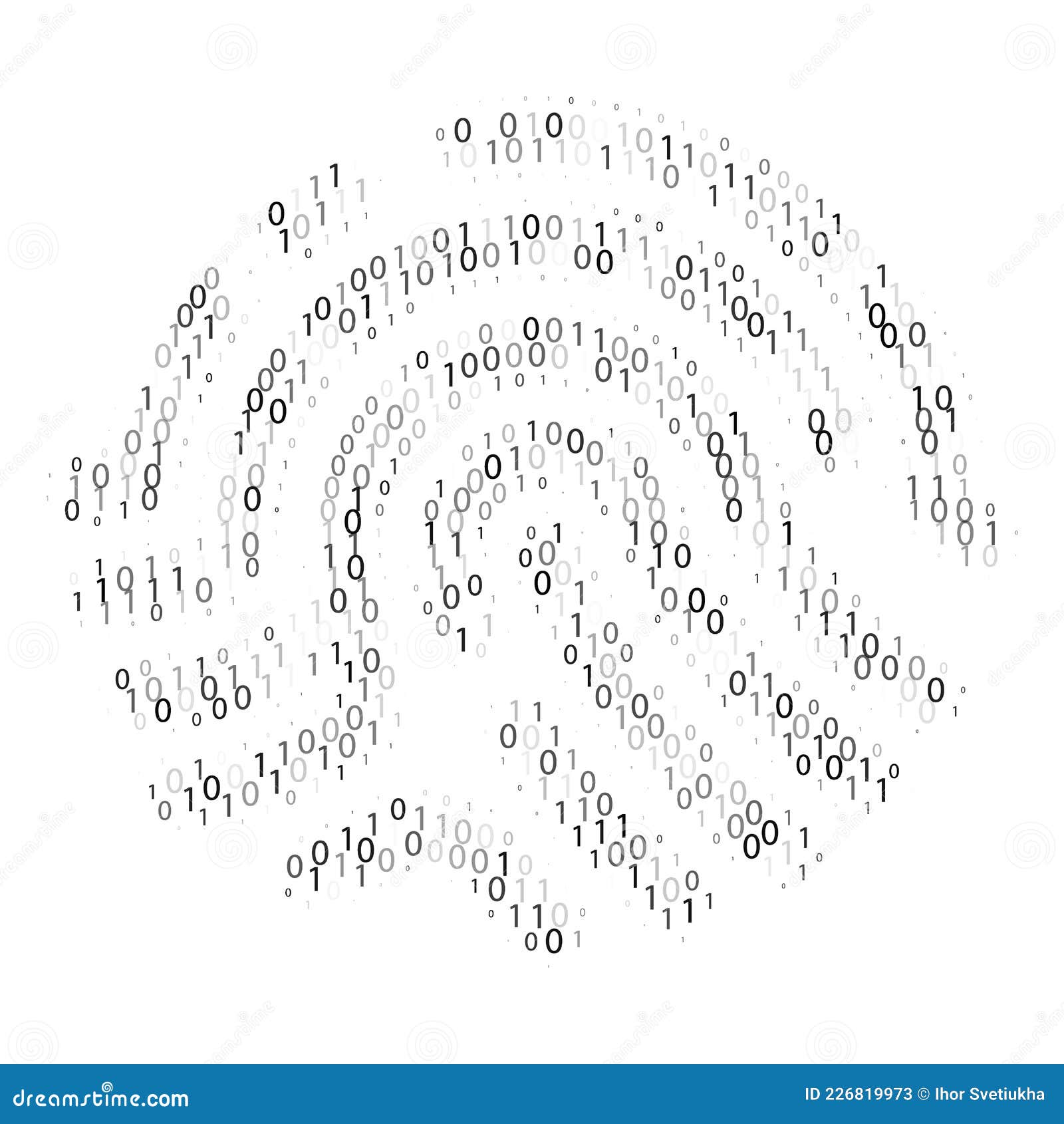 Fingerprint Binary Code. Digital Identification. Data Access or ...