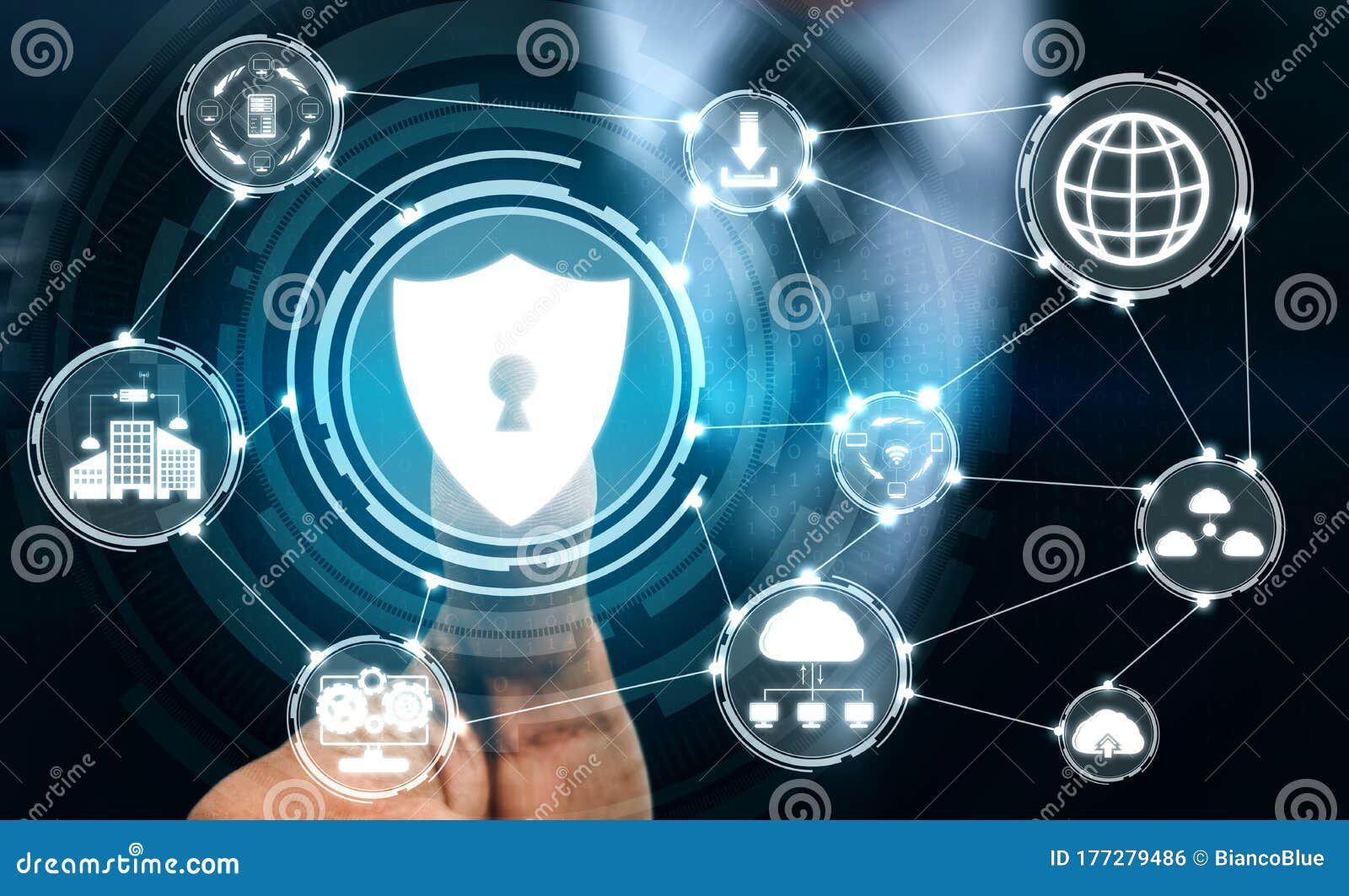 Fingerprint Biometric Digital Scan Technology Stock Photo - Image of ...