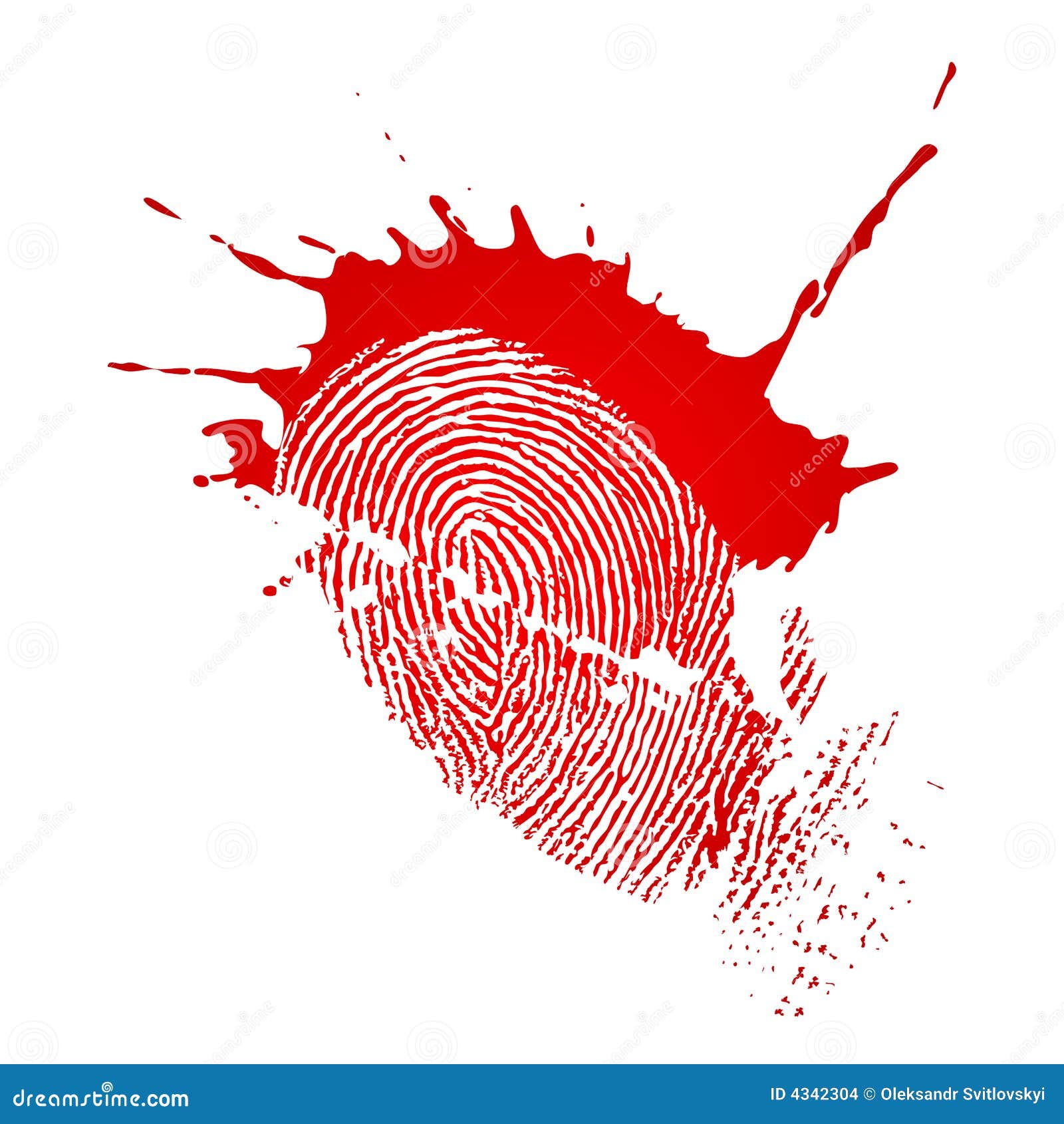 Fingerprint and Blood Drops Stock Vector - Illustration of document ...