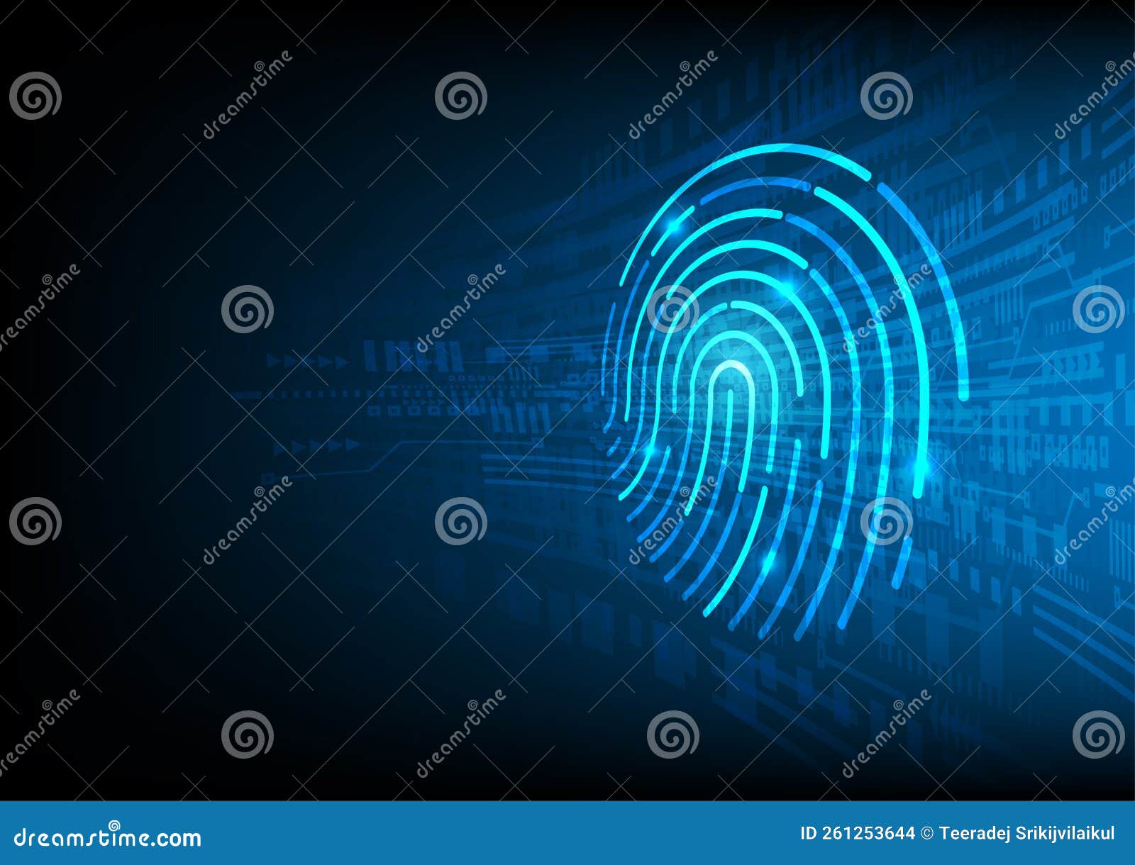 Fingerprint on Circuit Board Design Technology Background Stock ... Fingerprint on Circuit Board Design Technology Background Stock ...