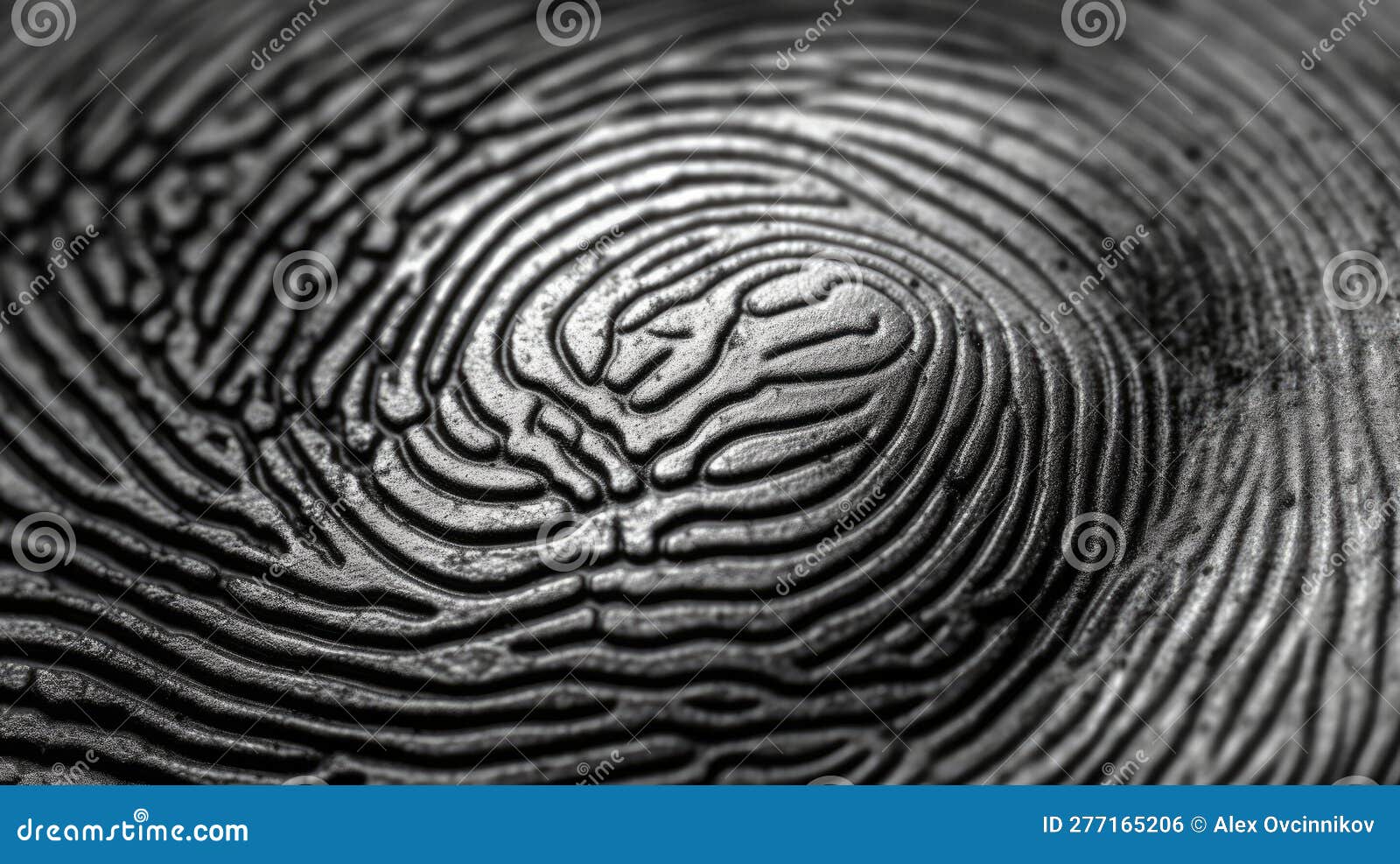 Fingerprint Close-Up for Security and Identification. Stock ...