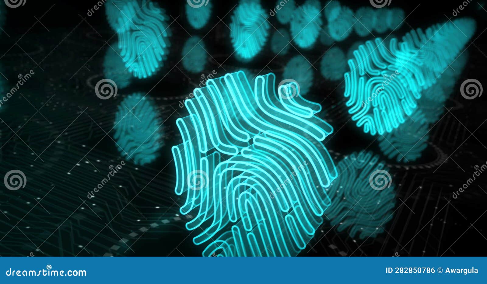 Fingerprint Cyber Id Security and Identity Symbols Loop Cyber Concept ...