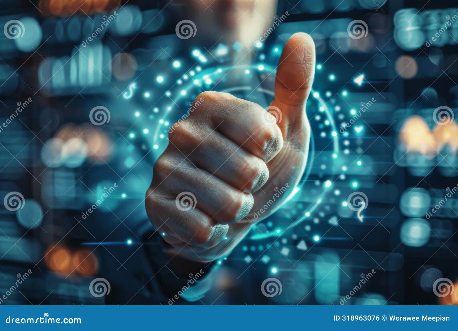 Fingerprint Cyber Security Concept. Futuristic Technology Background ...