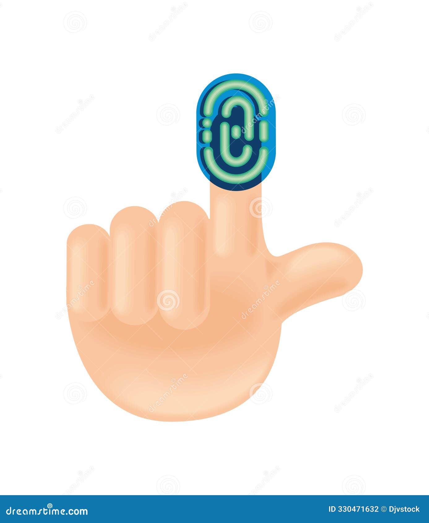 Fingerprint digital pass stock illustration. Illustration of scan ...
