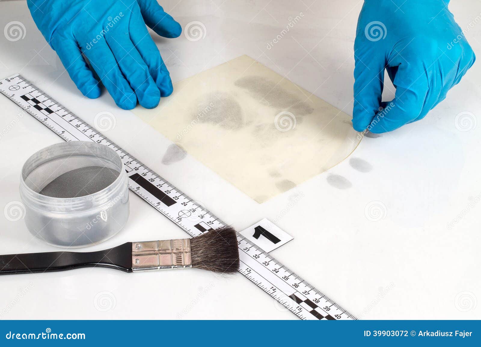 Fingerprint stock photo. Image of brush, crime, check - 39903072