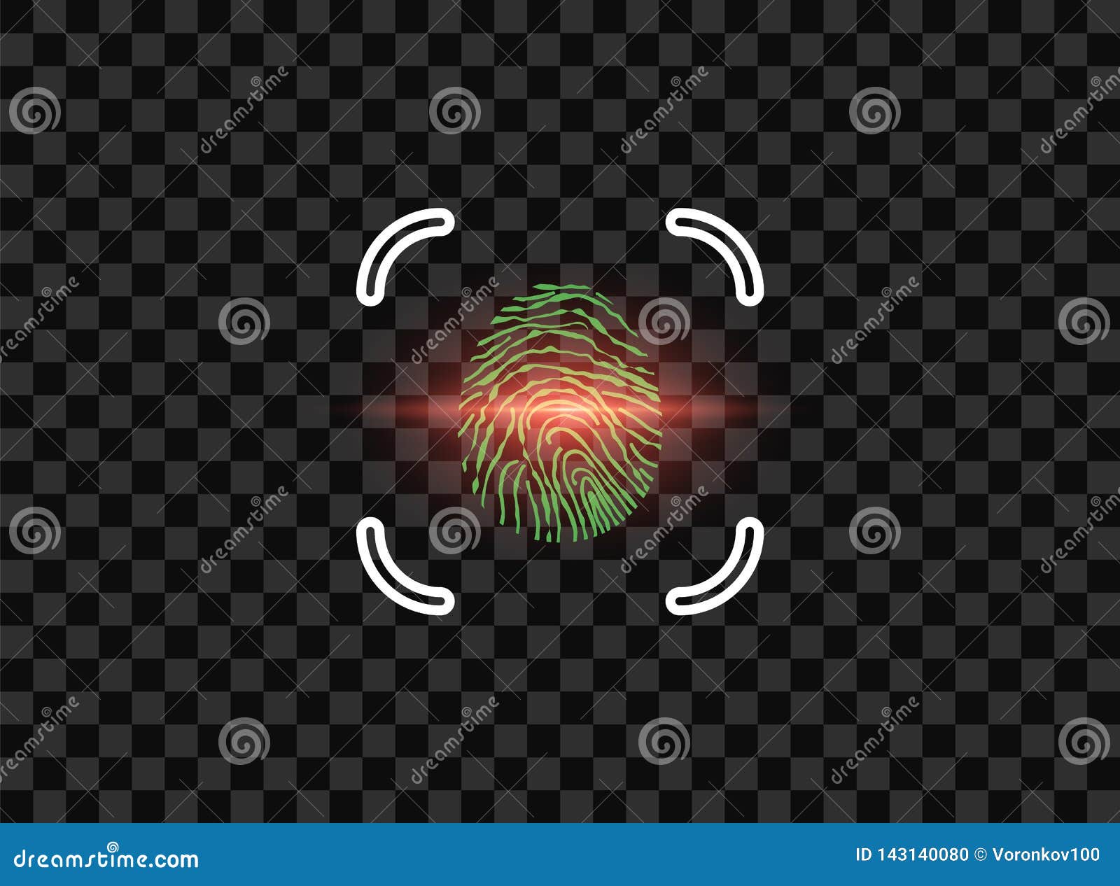Fingerprint, Electronic Identification with Frame, Laser Scanning ...