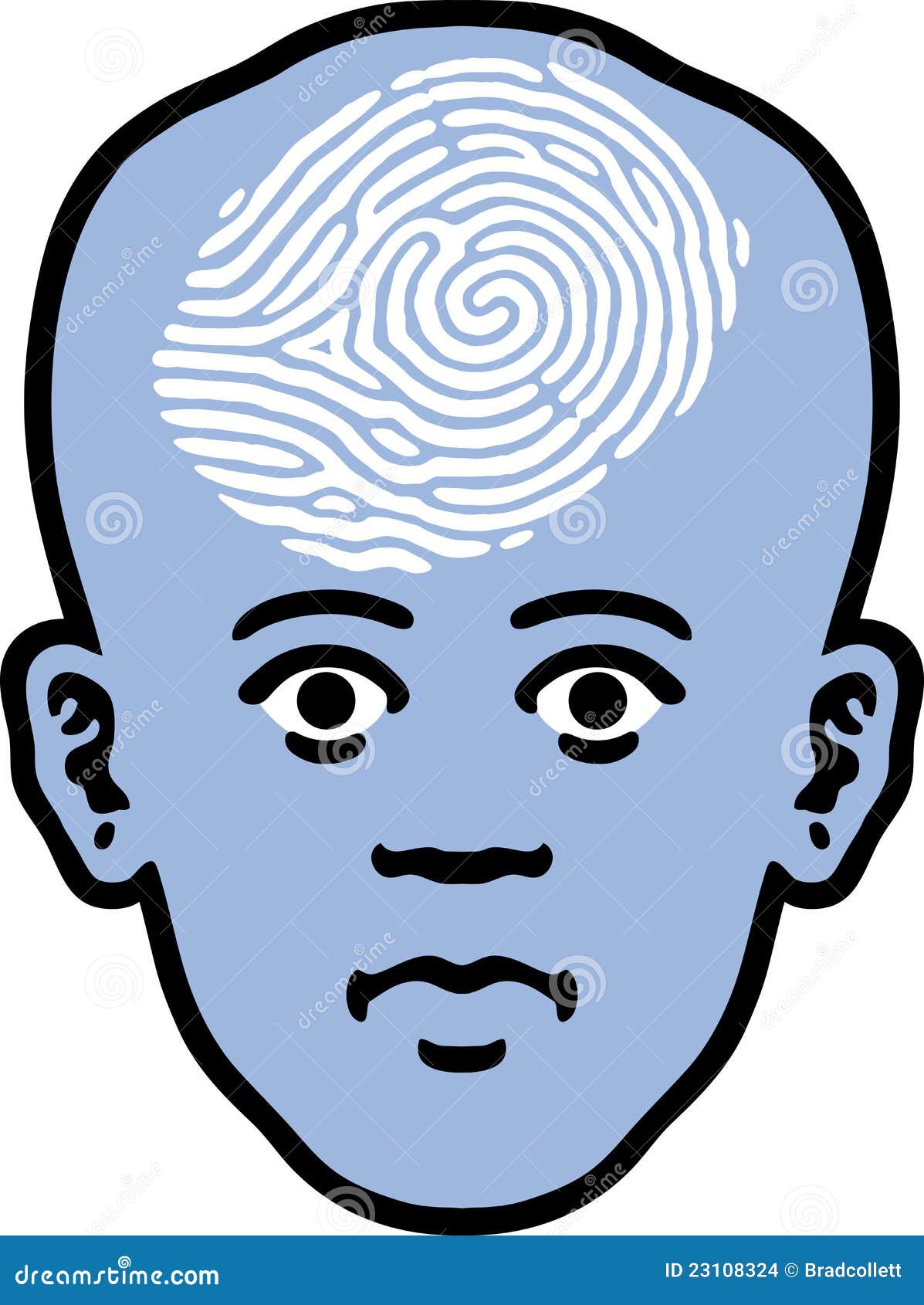Fingerprint Face stock vector. Illustration of vector - 23108324