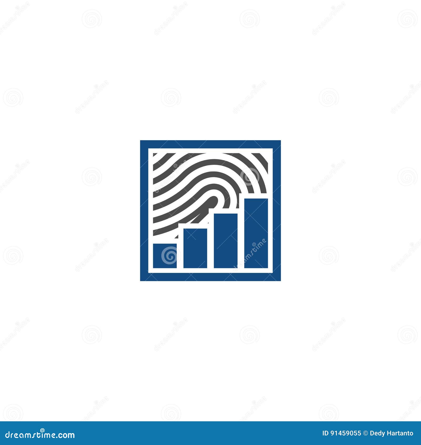 Fingerprint financial logo stock vector. Illustration of design - 91459055